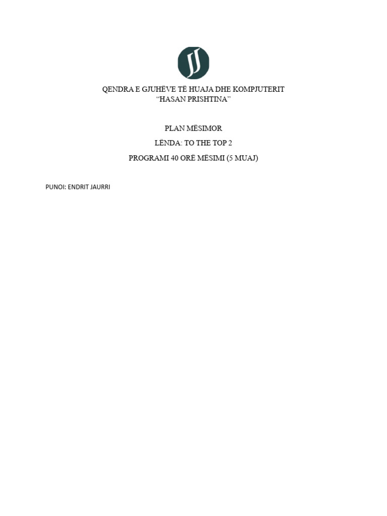 Plan Mësimor për Këngë të Huaja | PDF | Adverb | Semantic Units