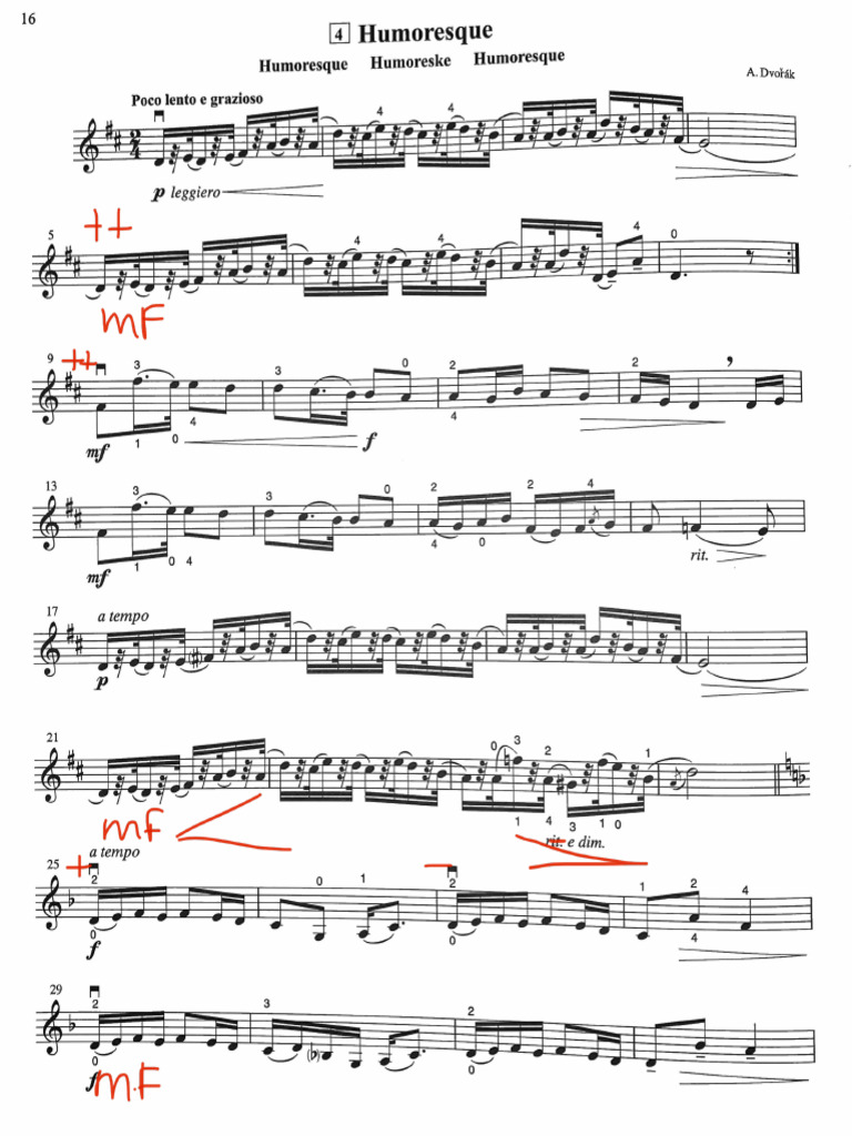Dvorak Humoresque Violin Suzuki Book 31 | PDF