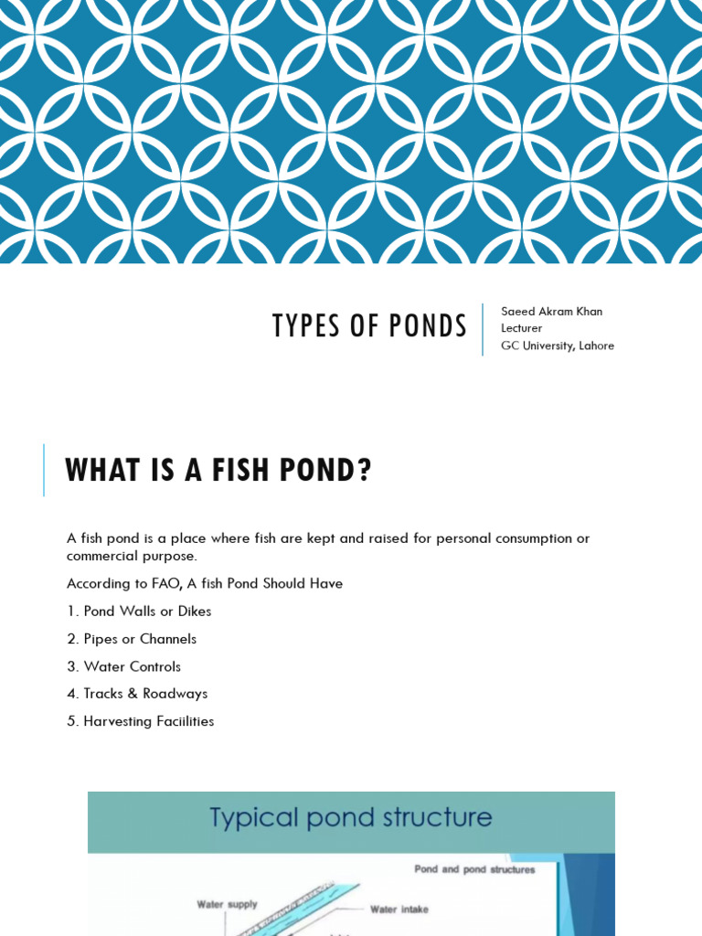 Pond Types | PDF | Soil | Concrete