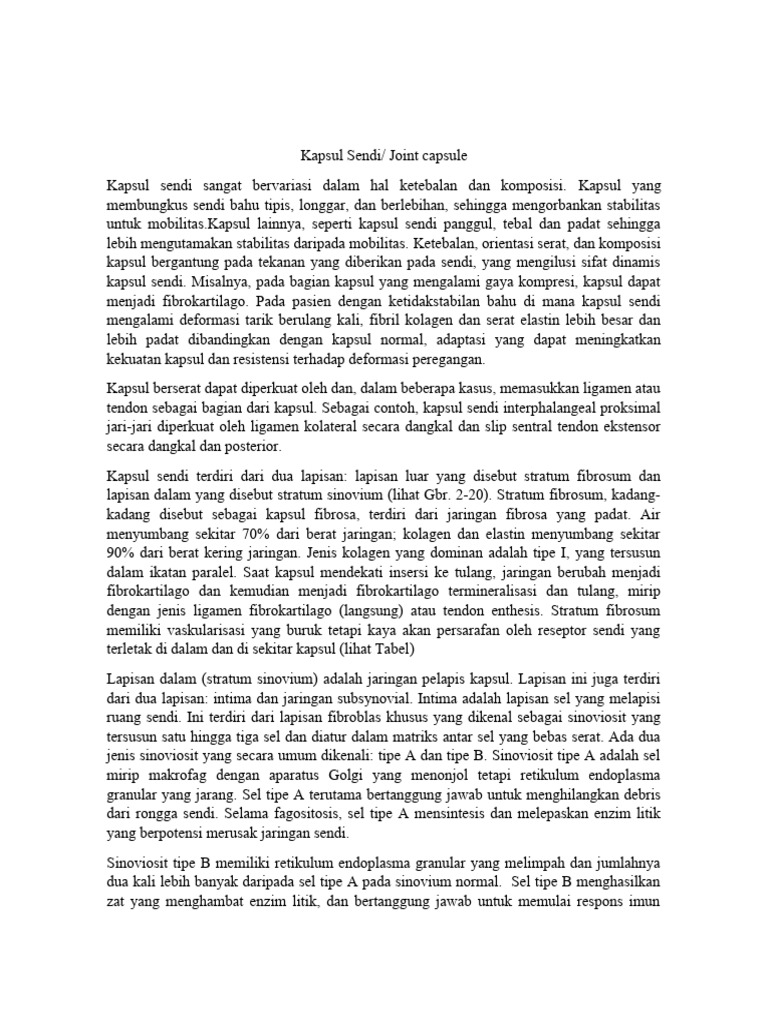 Kapsul Sendi | PDF | Ilmu Sosial | Kesehatan Holistik