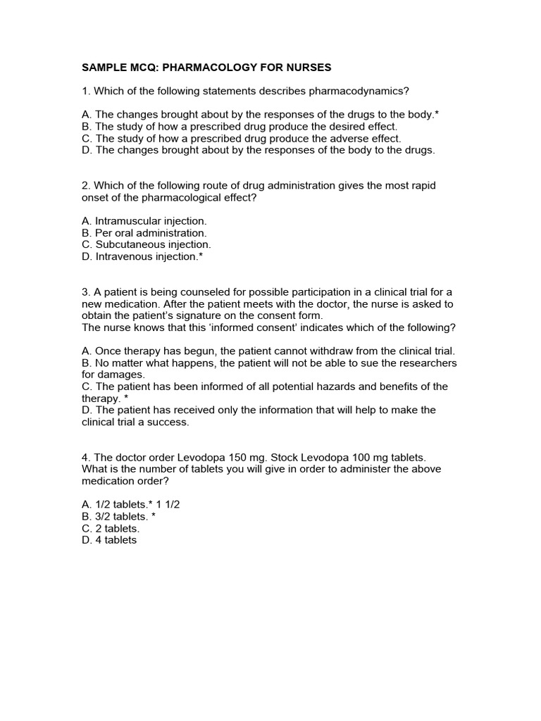 Sample MCQ | PDF | Injection (Medicine) | Pharmacology