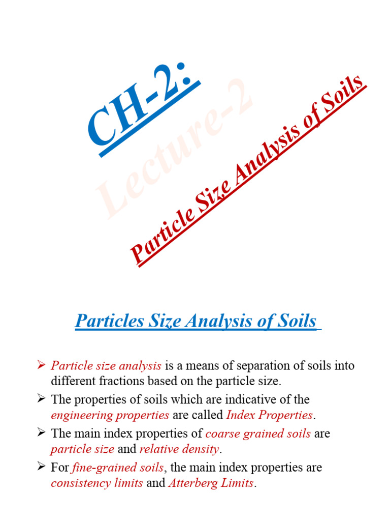 Particle Size Analysis of Soils | PDF | Particle Size Distribution | Silt