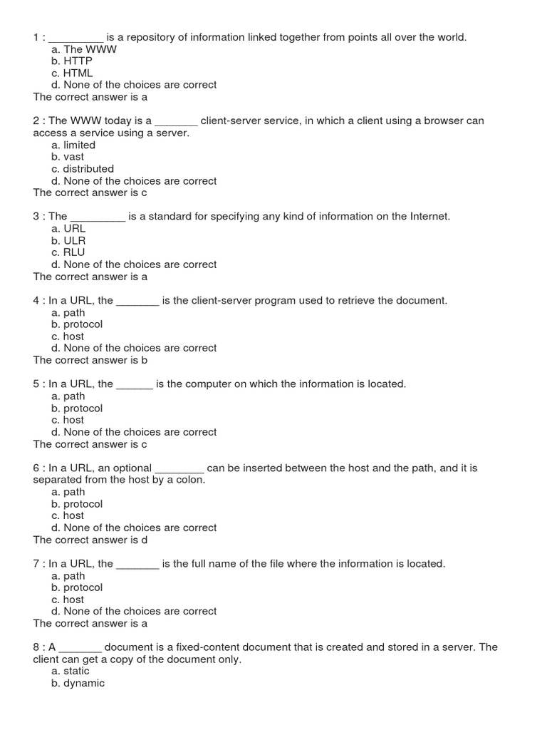 Quiz - Application Layer | PDF