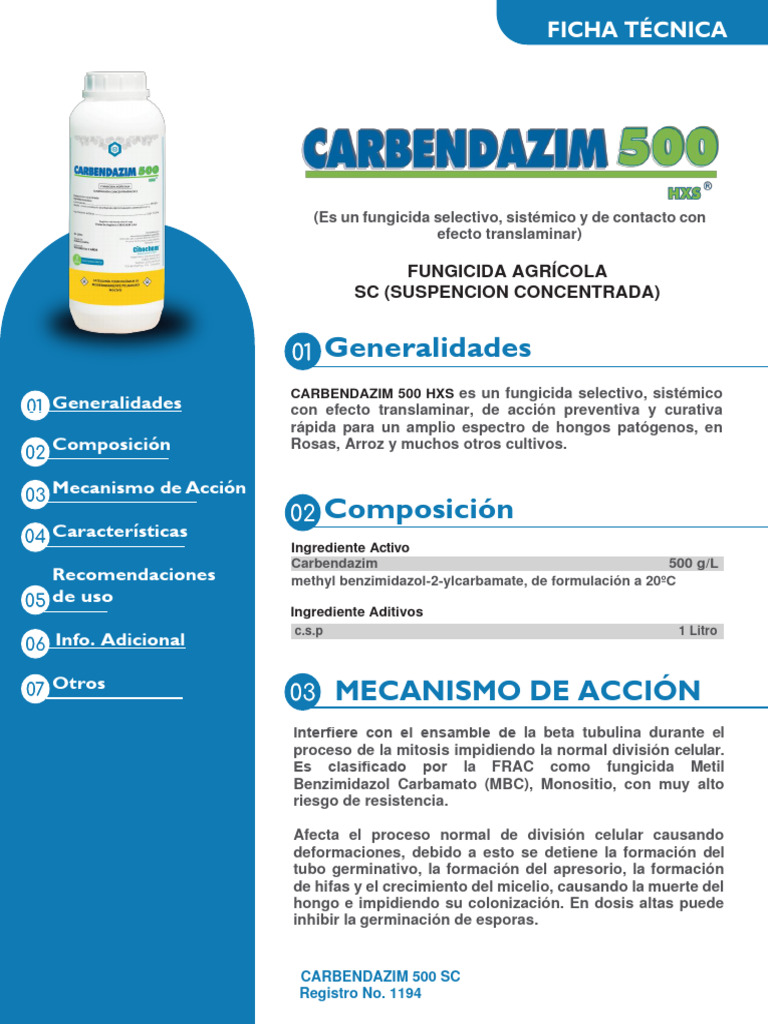 Carbendazim | PDF | Hongo
