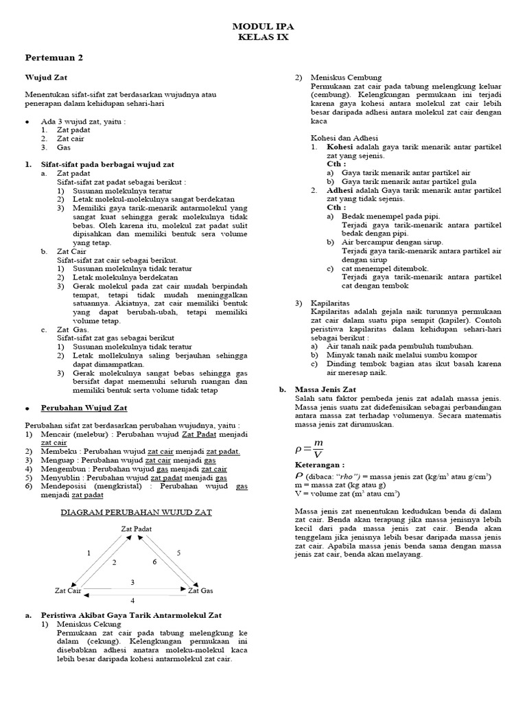 MODUL IPA Kelas 9 Part 2 V | PDF