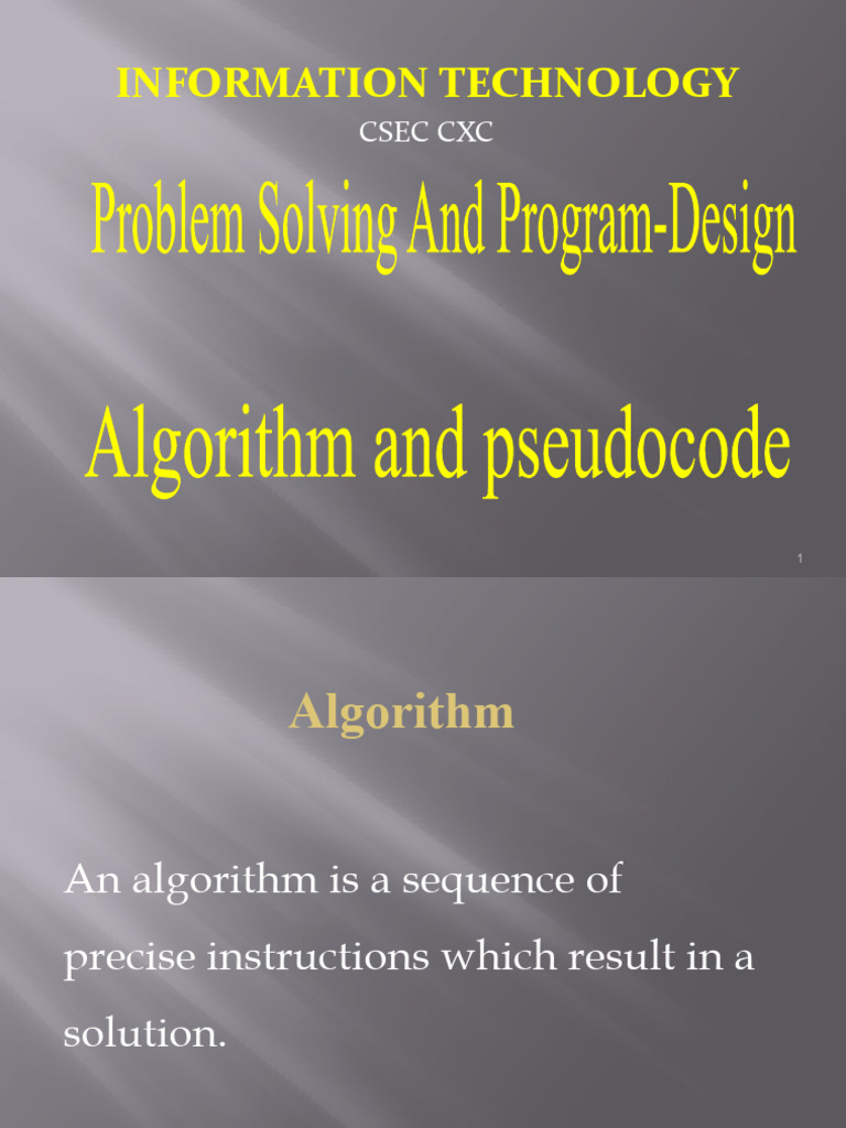 I Am Sharing 3 Pseudocode Presentation With You Pdf Control Flow Algorithms