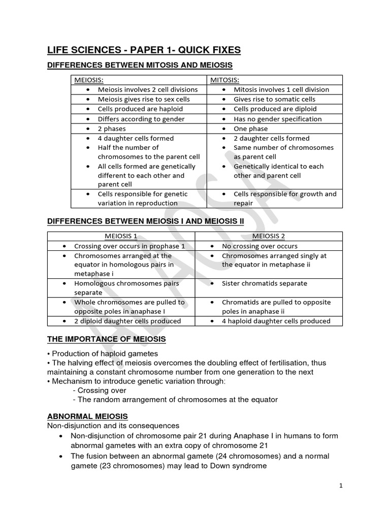 Grade 12 Life Sciences Paper 1 Guide | PDF | Wellness