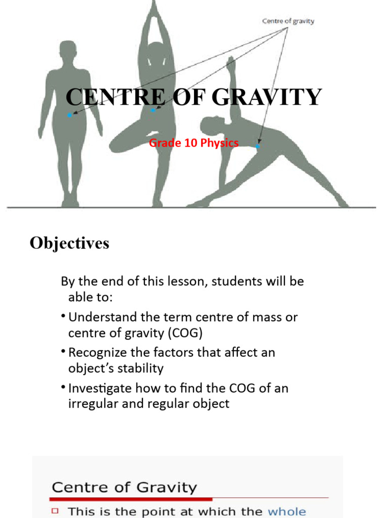 Centre of Gravity and Stability | PDF | Center Of Mass | Force