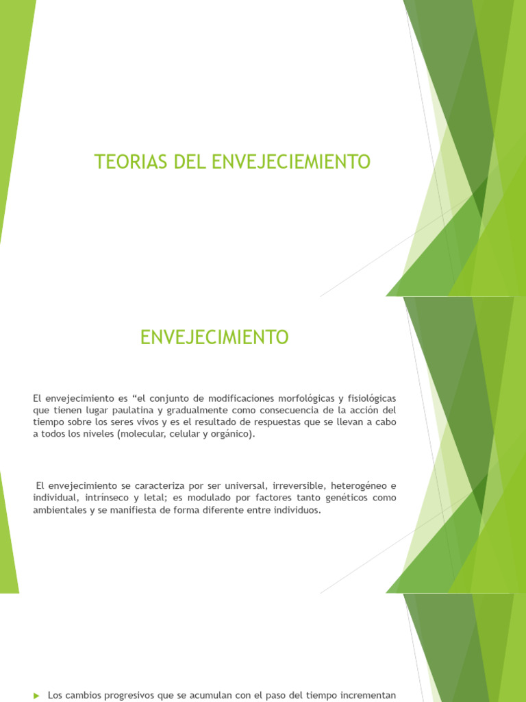Teorias Del Envejeciemiento 1 | PDF | Envejecimiento | Senectud