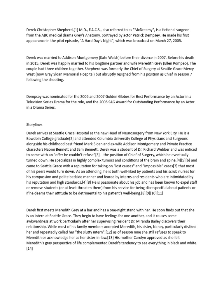 Derek Christopher Shepherd | PDF
