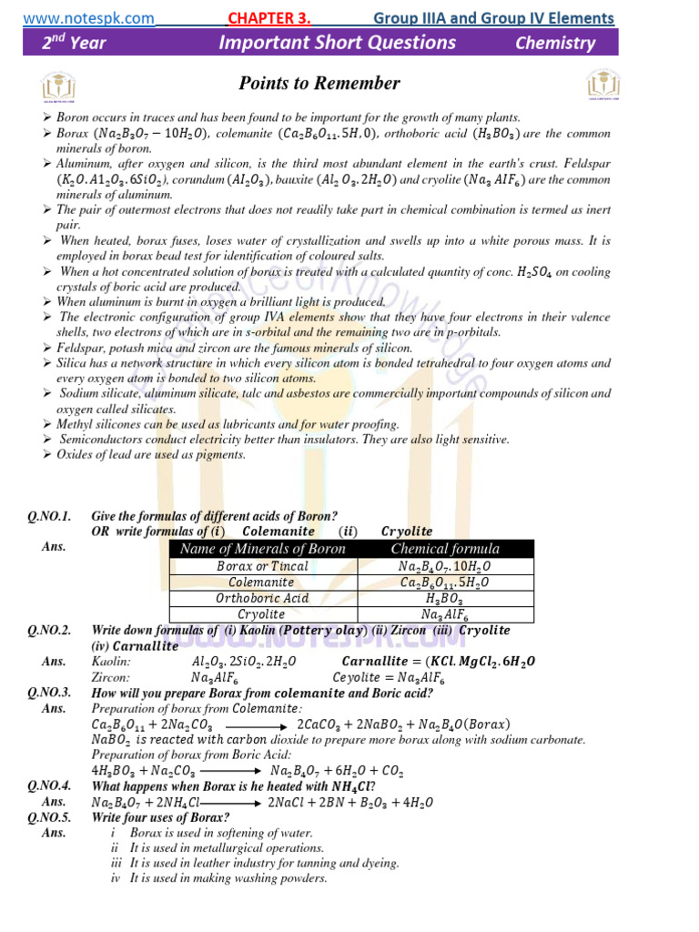 2nd Year Chemistry Chapter 3 NOTESPK | PDF | Chemical Polarity ...