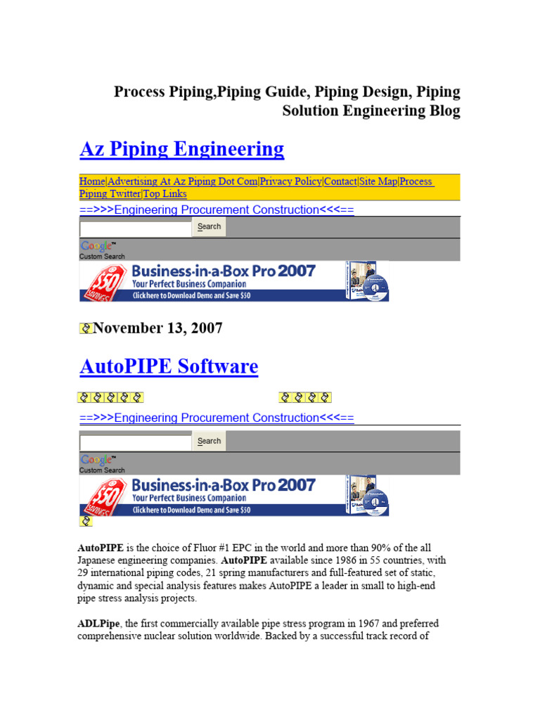 Process Piping | PDF