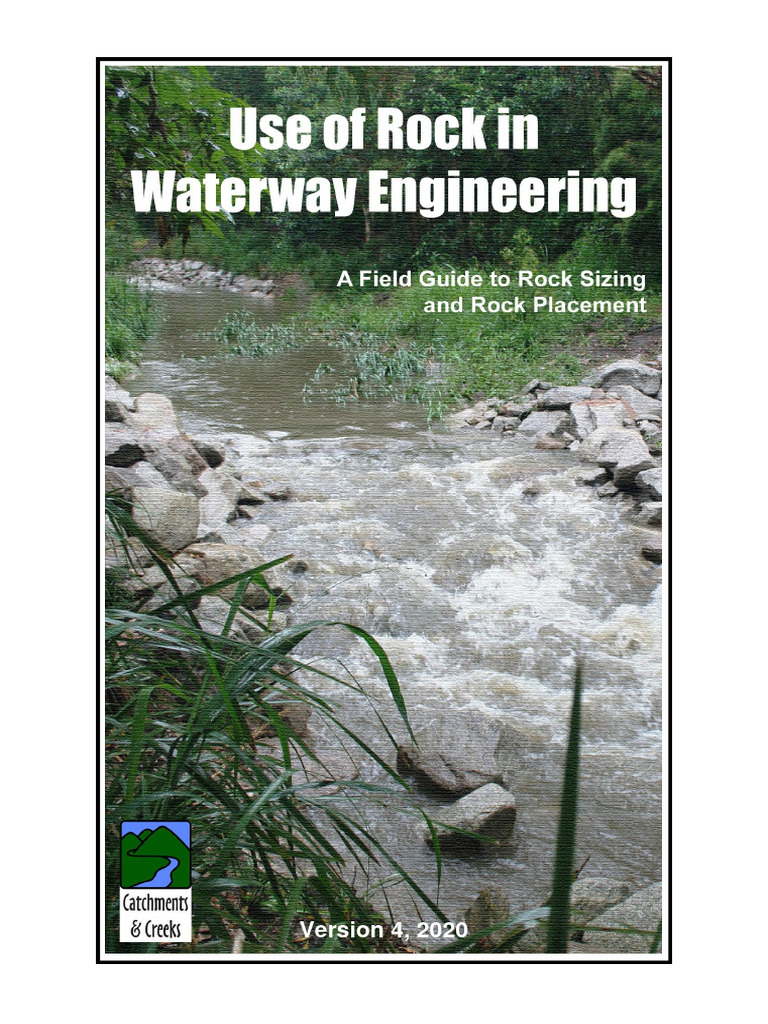 Use of Rock in Waterway Engineering Print | PDF | Stream | Spillway
