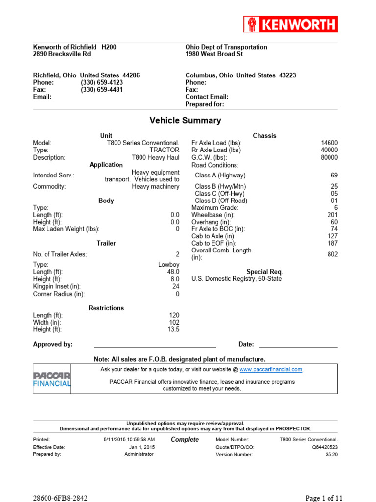 Kenworth T800 | PDF | Truck | Manual Transmission