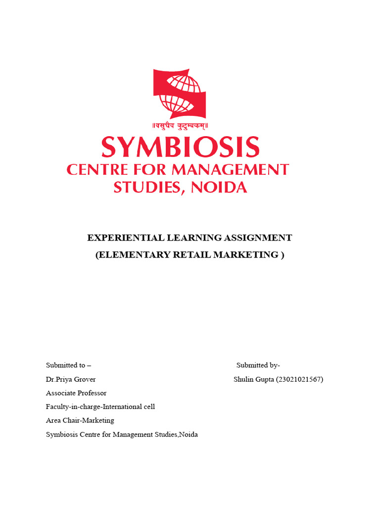 Experiential Learning Assignment Shulin Gupta (23021021567) | PDF | Finance & Money Management ...