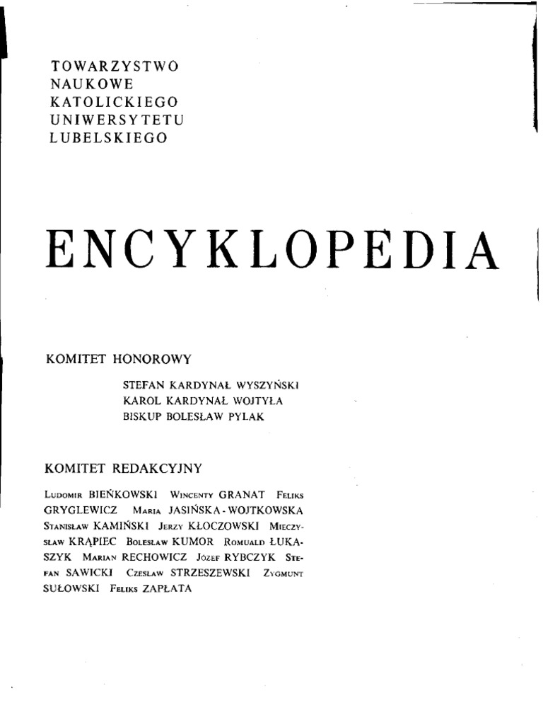 Encyklopedia Katolicka Tom 2 B - C | PDF