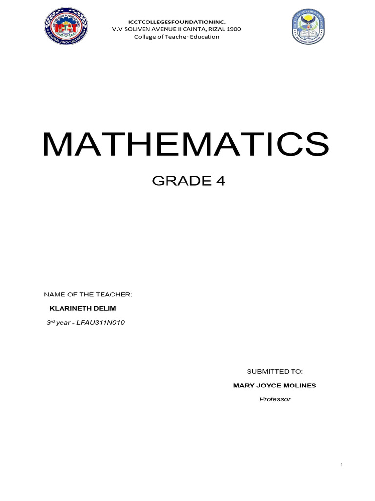 Revised Lp-Math - Delim, Klarineth | PDF | Division (Mathematics ...