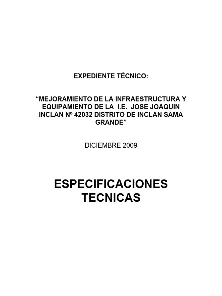 03 Caratula de Especificac. | PDF
