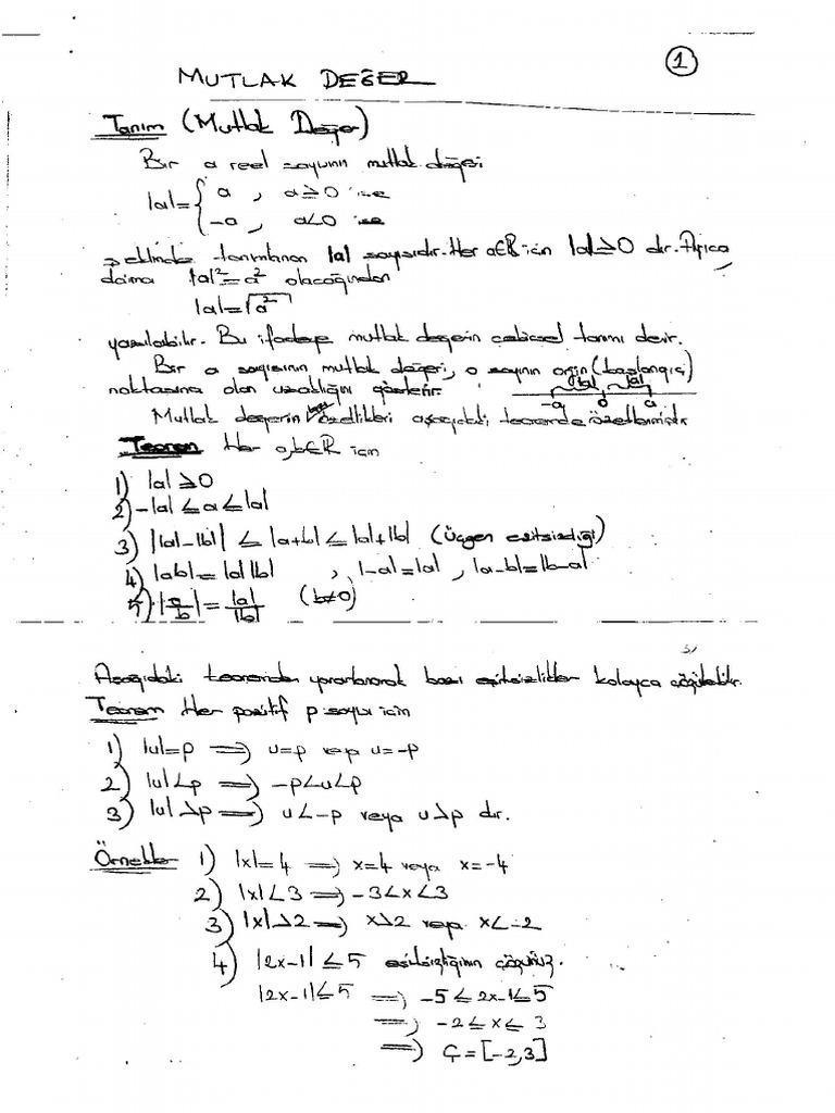 4.1.mutlak Değer | PDF