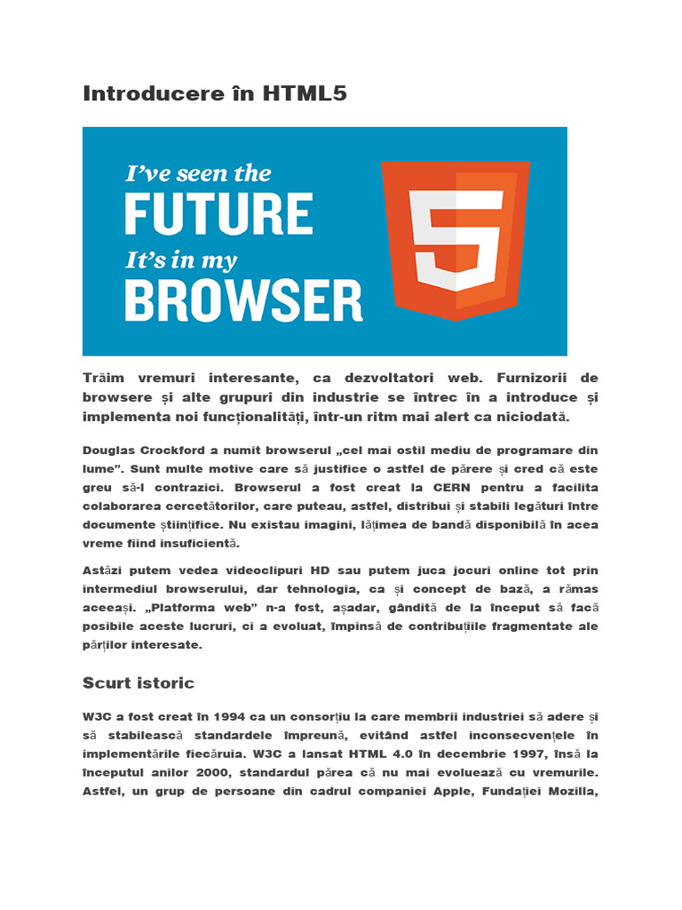 Introducere C3aen html52 | PDF