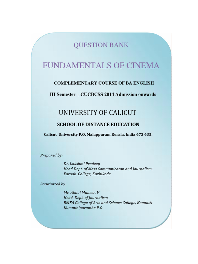 Fundamentals of Cinema | PDF | Zoom Lens