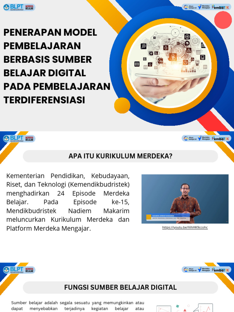 Paparan Modul 6 Penerapan Model Pembelajaran Berbasis Sumber Belajar Digital Pada Pembelajaran ...