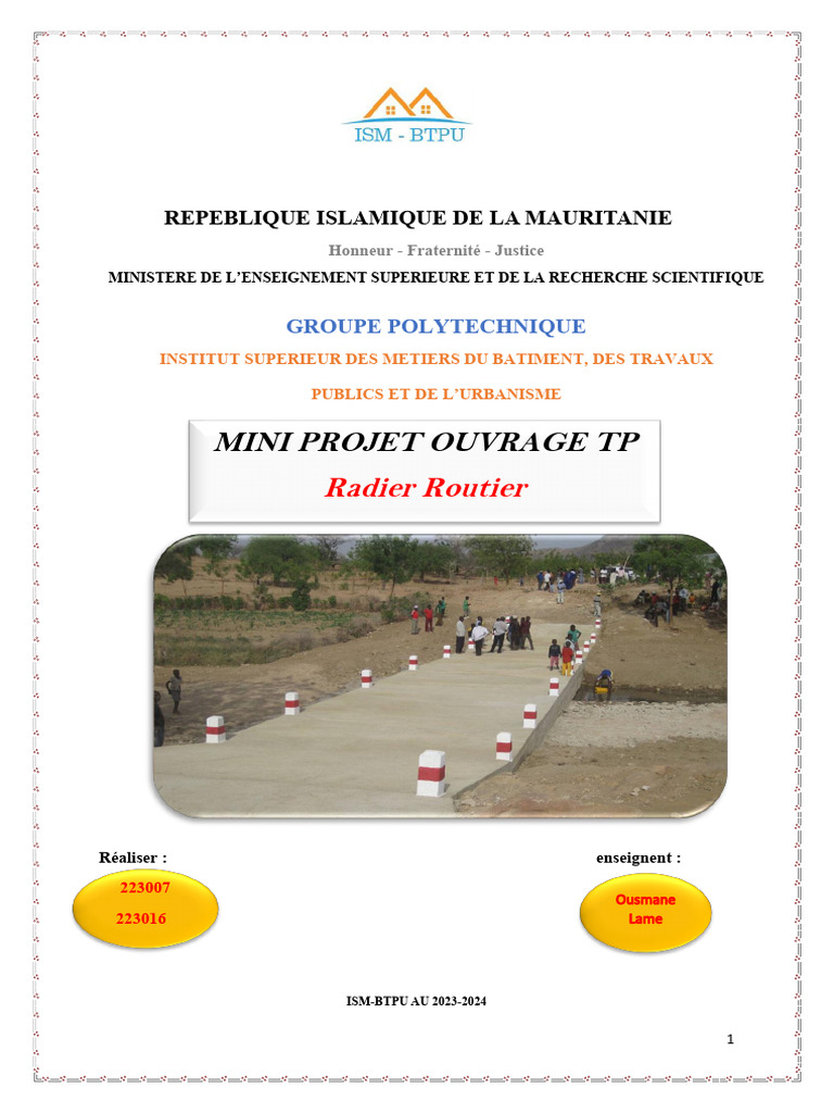 Types et construction de radiers routiers | PDF | Sciences et mathématiques