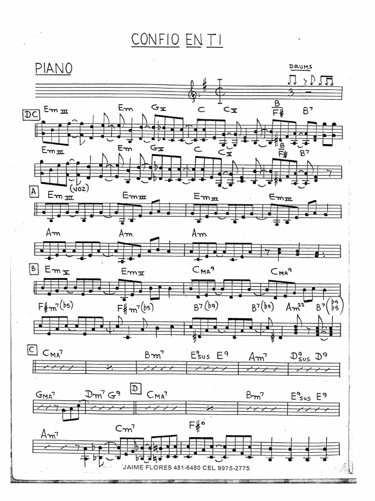 Confio en ti - Piano | PDF