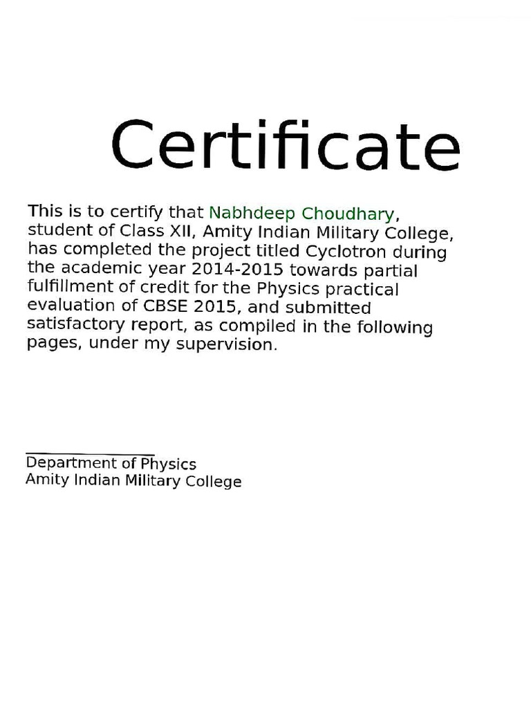 cyclotron project | PDF