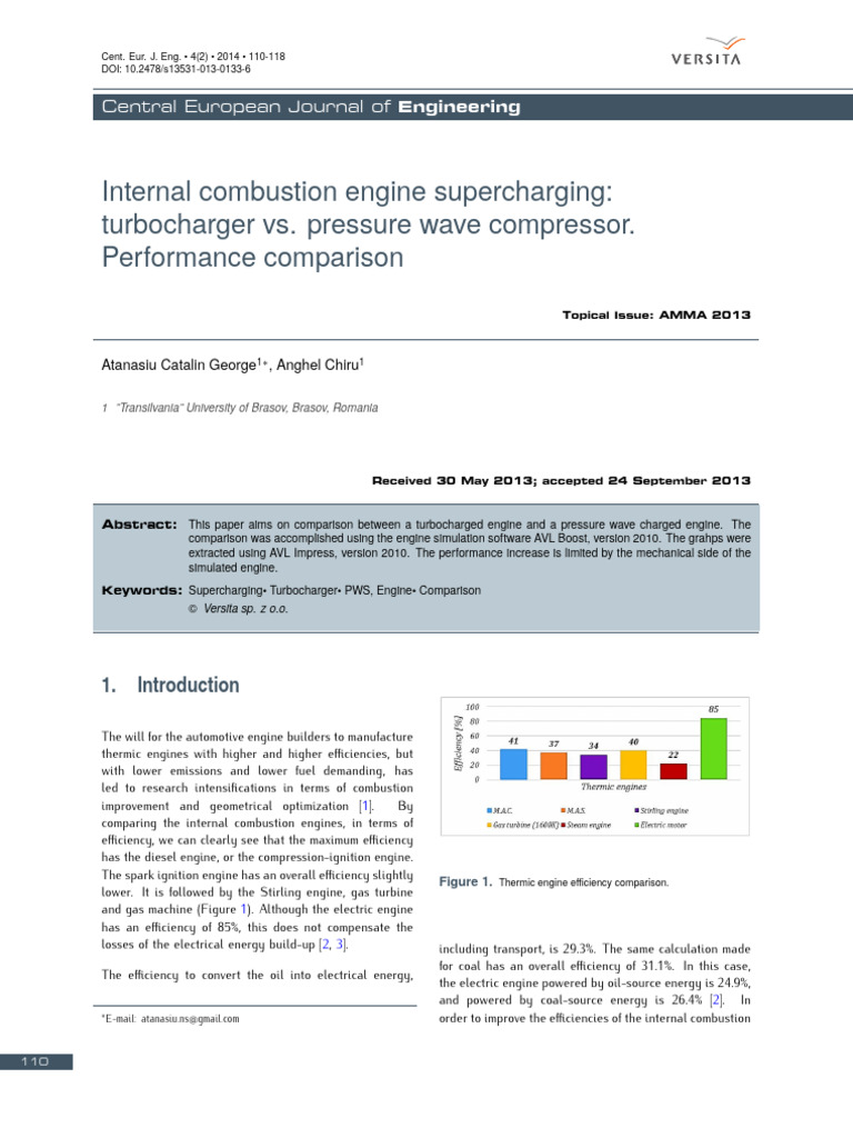 Internal Combustion Engine Supercharging: Turbocharger vs. Pressure ...