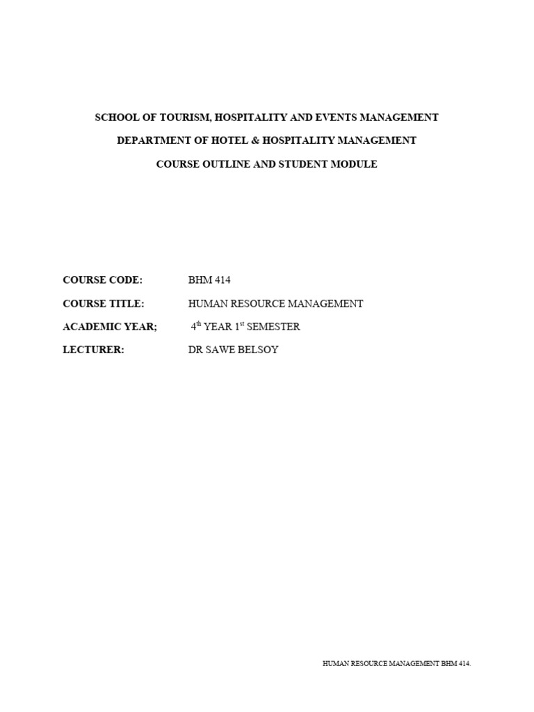 HRM Module Oct 2023 | PDF
