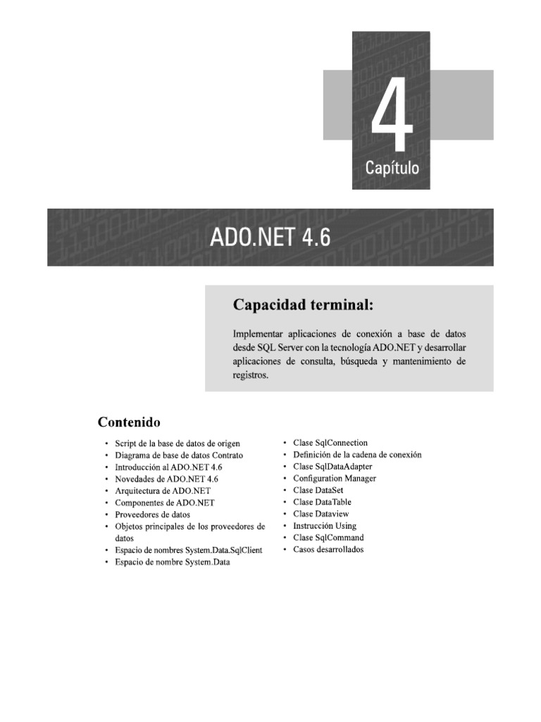 ADO.NET- | PDF | Gestión de tecnología de la información | Datos