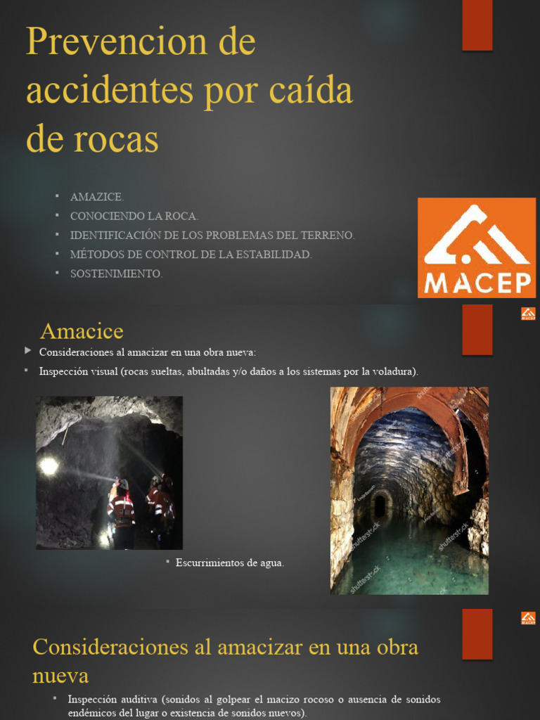 Prevencion de Accidentes Por Caída de Rocas | PDF | Roca (geología ...