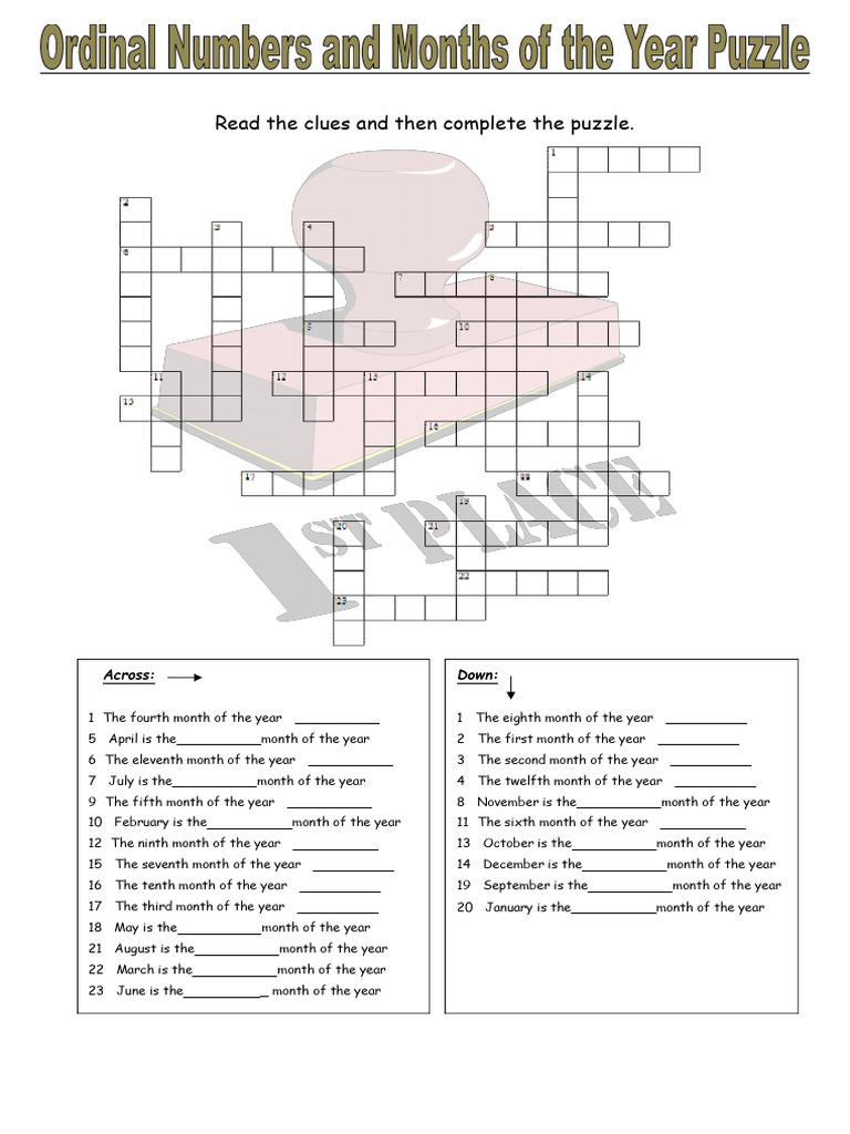 Months and Dates Puzzle Guide | PDF | Motorsport Competitions | Auto Racing
