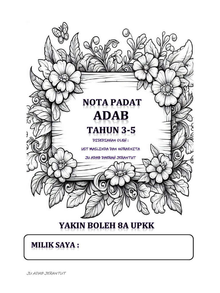 Nota Padat Adab UPKK Tahun 3-5 | PDF