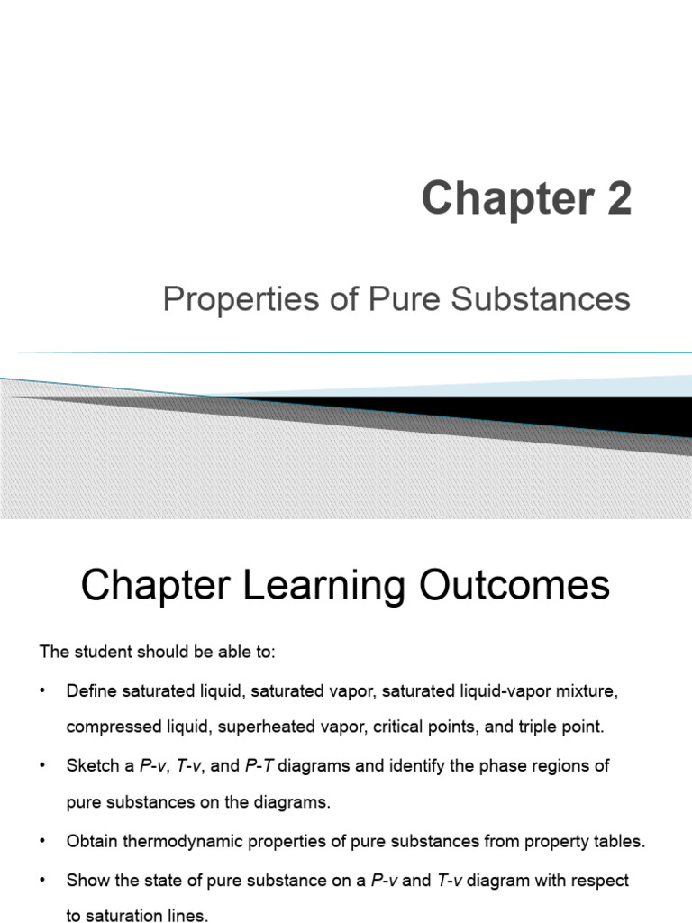 Chapter 2 Properties of Pure Substances Part A | PDF | Phase (Matter) | Latent Heat
