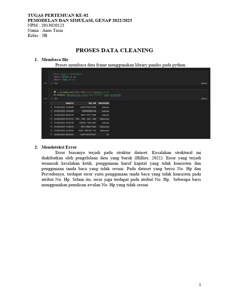 Proses Data Cleaning | PDF