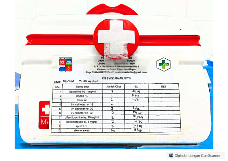 foto kotak Syok Anafilatik kit | PDF