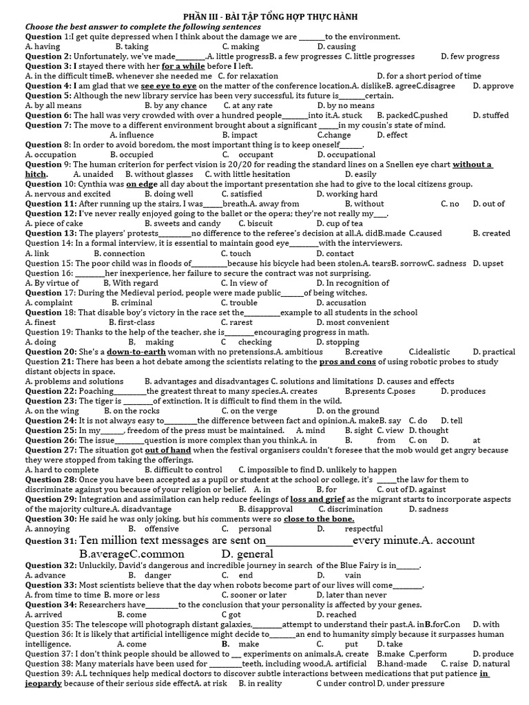Collocations and Idioms | PDF