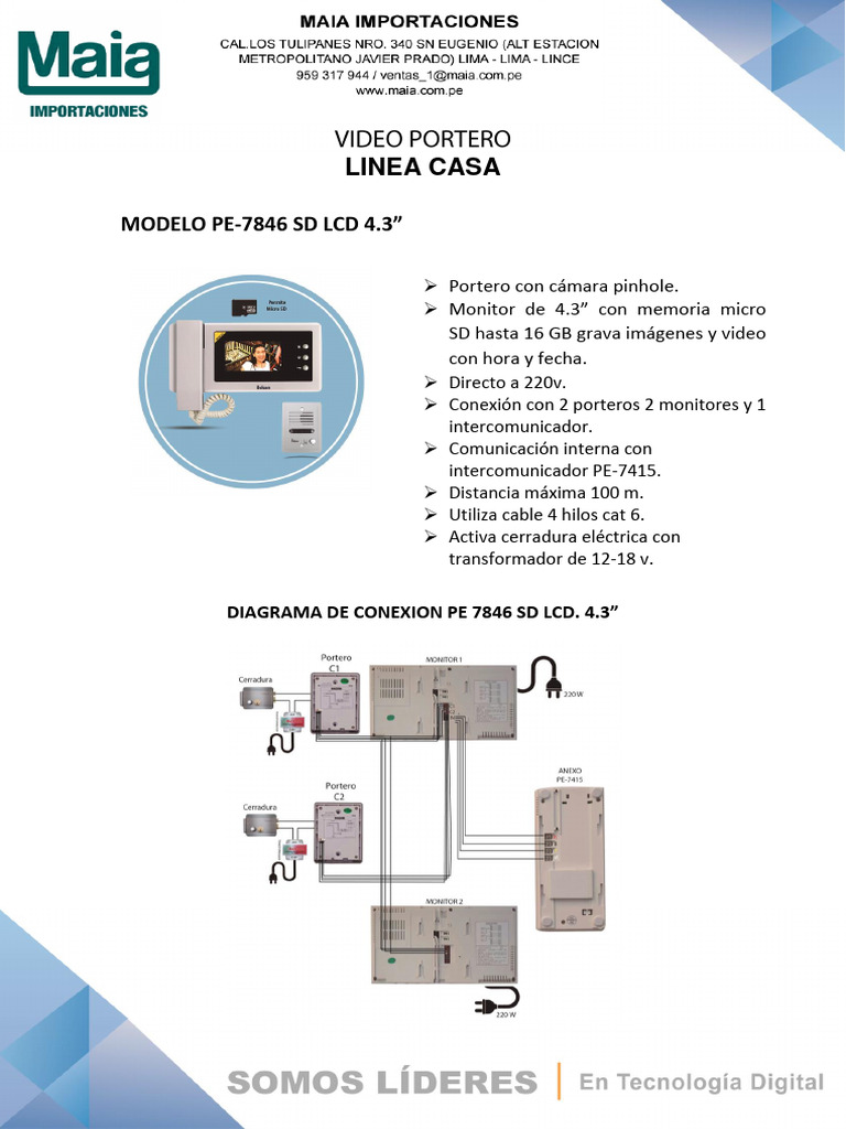 Modelo Pe 7846 SD LCD 4 3 | PDF
