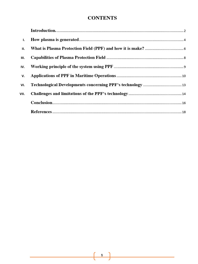 Plasma Protection Field in Maritime Ops | PDF | Plasma (Physics ...