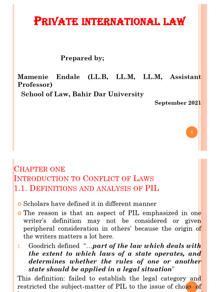 conflict of laws power point | PDF | Jurisdiction | Choice Of Law