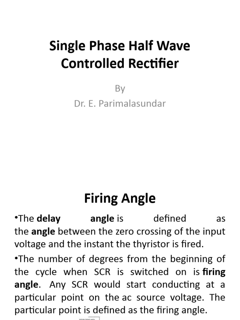 Single Phase Half Wave Controlled Rectifier | PDF | Computers ...