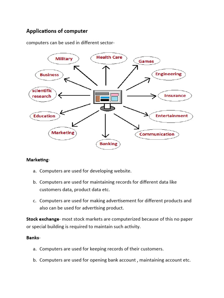 ApplicationsOf Computer | PDF | Cursor (User Interface) | Touchscreen