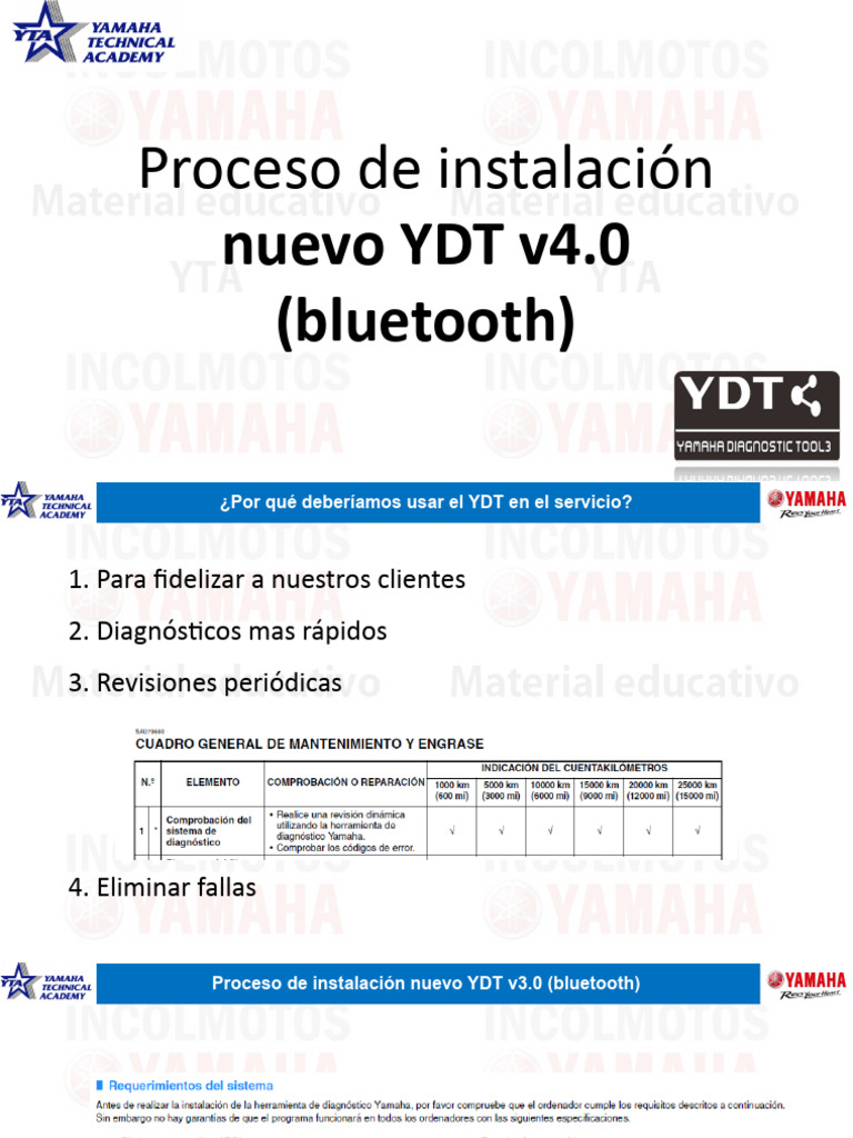 Instalación YDT v4.0 Bluetooth | PDF