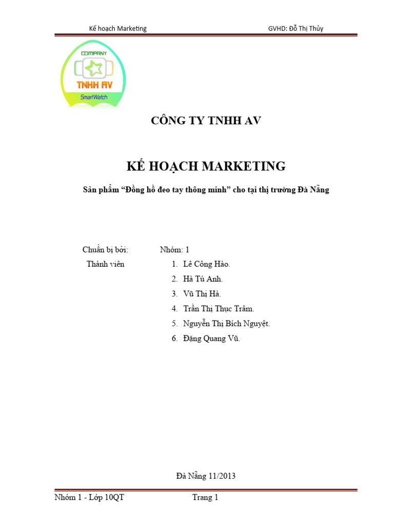 Tailieuxanh Ke Hoach Marketing 1786 | PDF