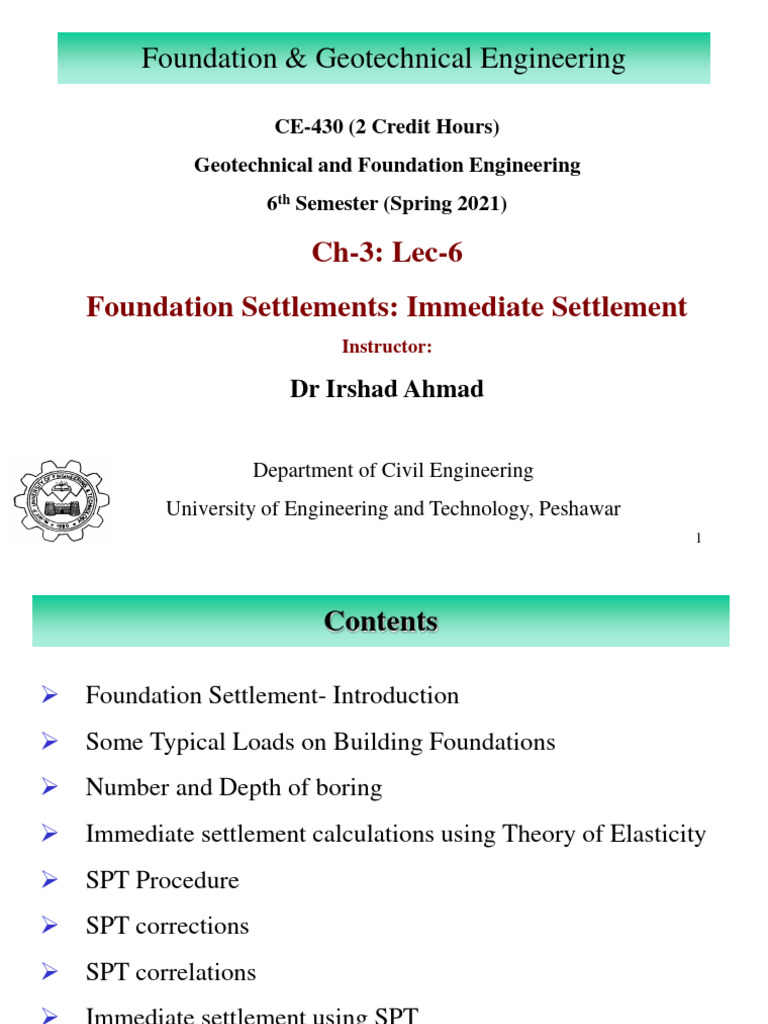 4 Lecture-6 | PDF | Geotechnical Engineering | Deformation (Engineering)