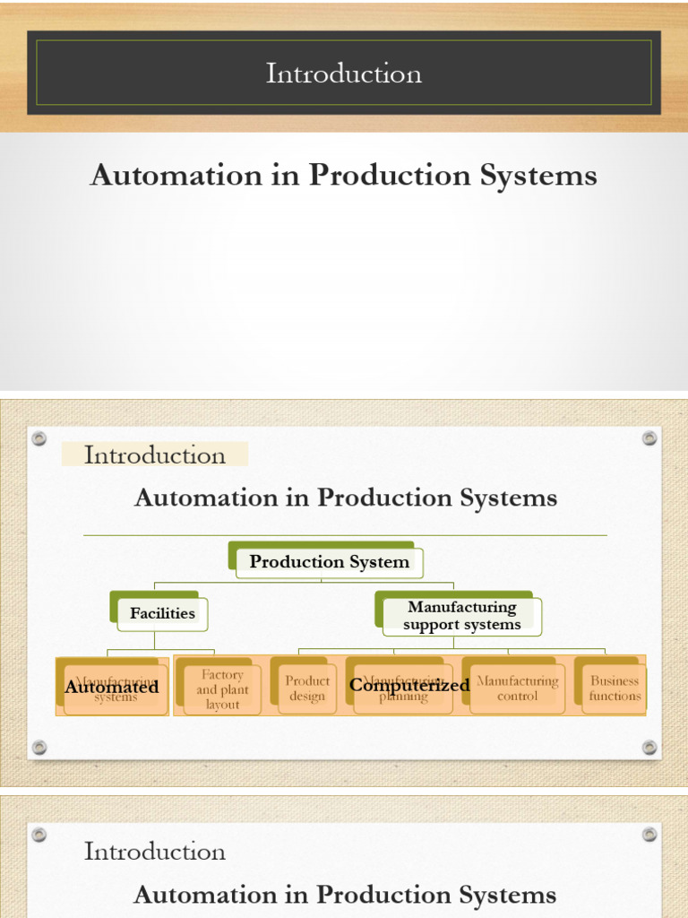 Automation in Production Systems | PDF