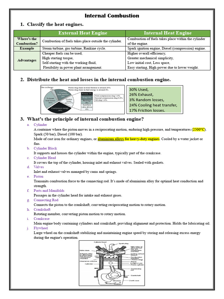 Internal Combustion Lec (1,2) | Download Free PDF | Internal Combustion Engine | Piston