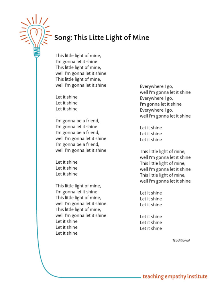 This Little Light of Mine Lyrics | PDF